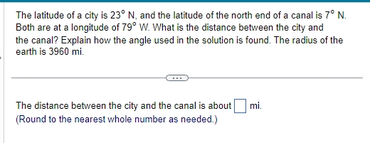 Solved The latitude of a city is 23°N, ﻿and the latitude of | Chegg.com