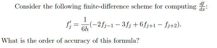 Solved Consider the following finite-difference scheme for | Chegg.com