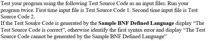 Solved Test your program using the following Test Source | Chegg.com