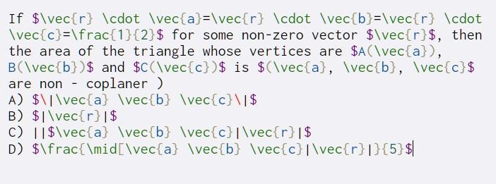 Solved If $\vec{r} \cdot \vec{a}=\vec{r} \cdot | Chegg.com