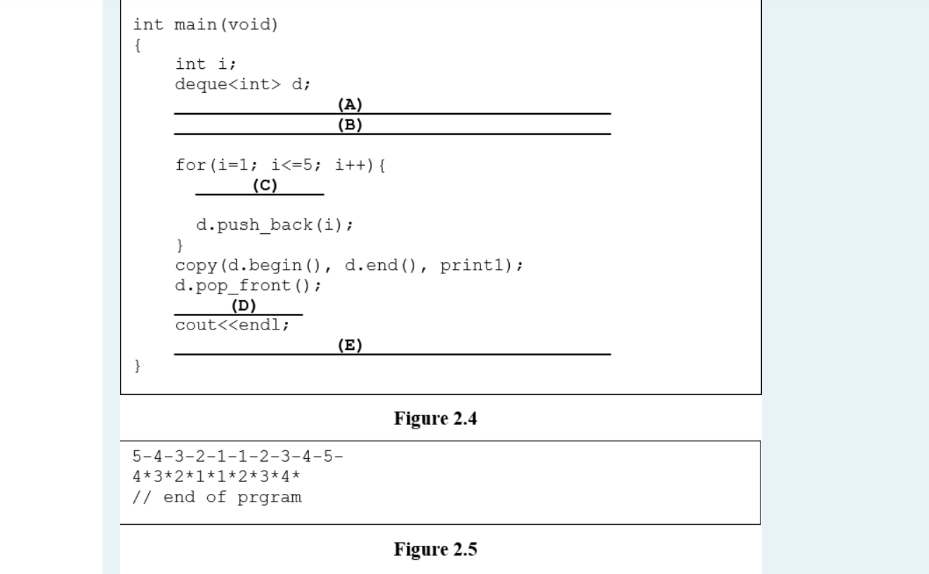 Solved Fill in the blanks for the incomplete program shown | Chegg.com