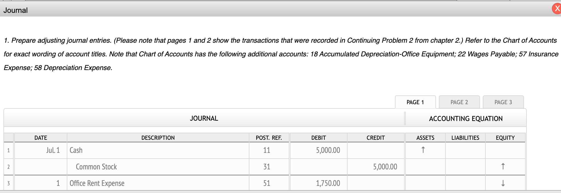 Solved Account: Miscellaneous Expense Account No. 59The | Chegg.com