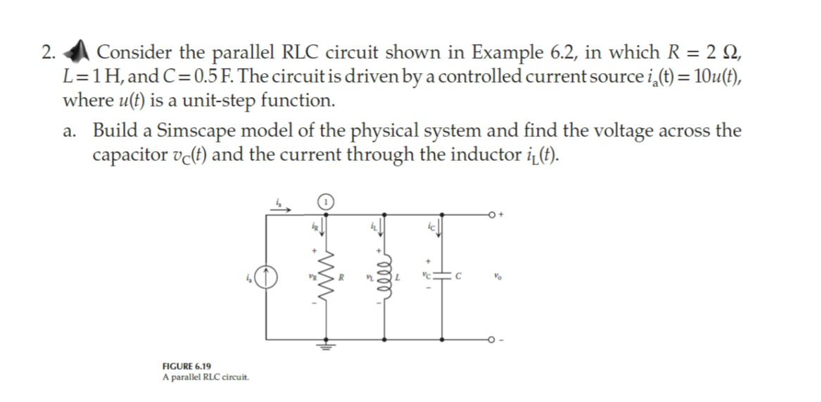 Solved 2. Consider the parallel RLC circuit shown in Example | Chegg.com