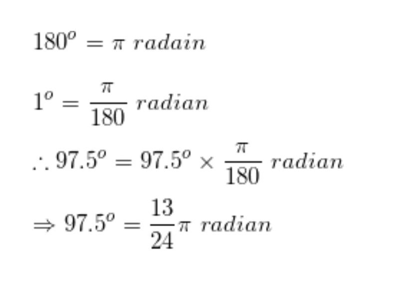 Solved From the original question: Find the radian measure | Chegg.com