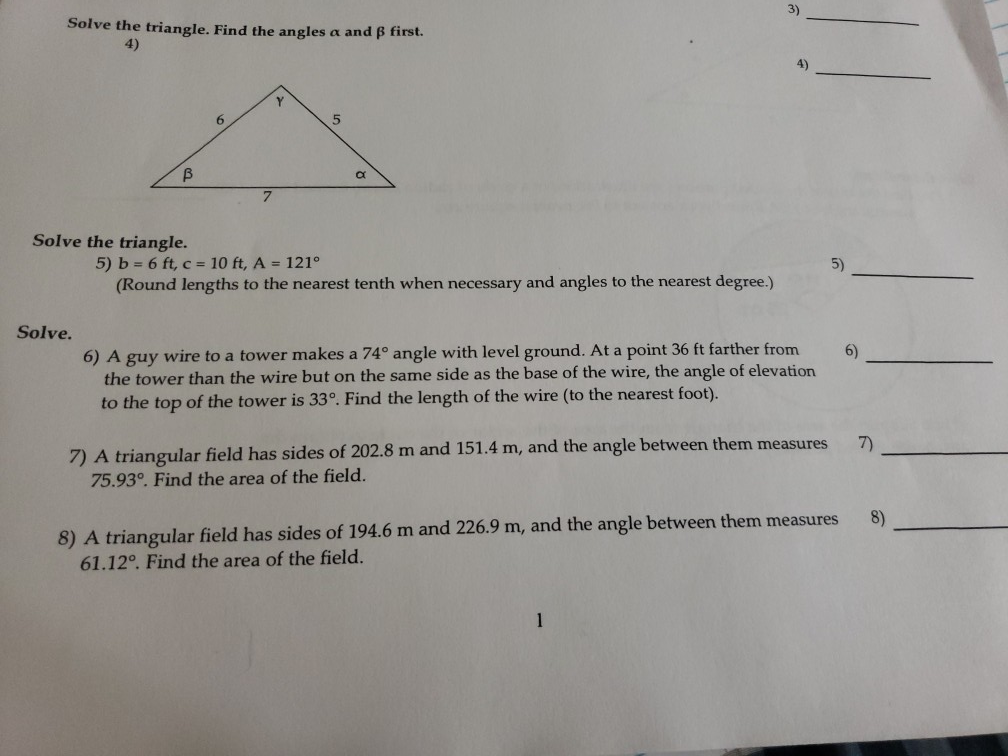 Solved Number 6 please. Can you please show all work and | Chegg.com