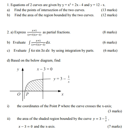 Solved 1. Equations of 2 curves are given by y = x2 + 2x - 4 | Chegg.com
