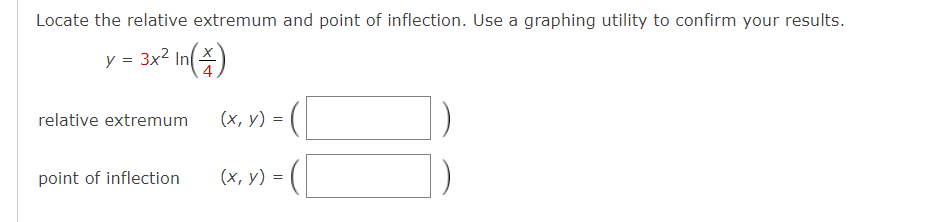 Solved Locate the relative extremum and point of inflection. | Chegg.com