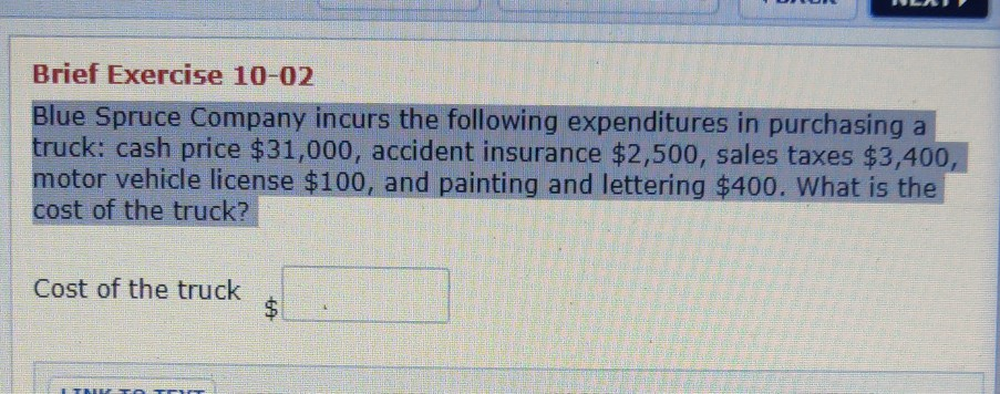 Solved Brief Exercise 10-02 Blue Spruce Company incurs the | Chegg.com