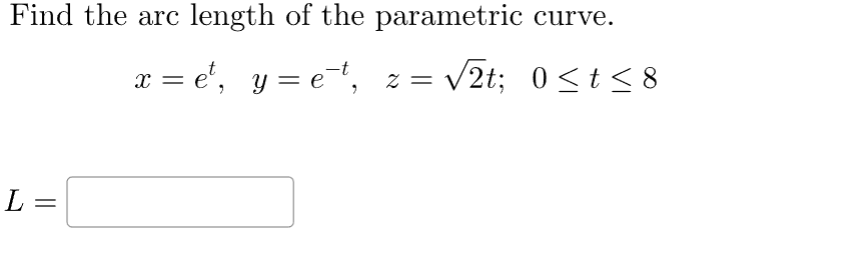 Solved Find the arc length of the parametric curve. | Chegg.com
