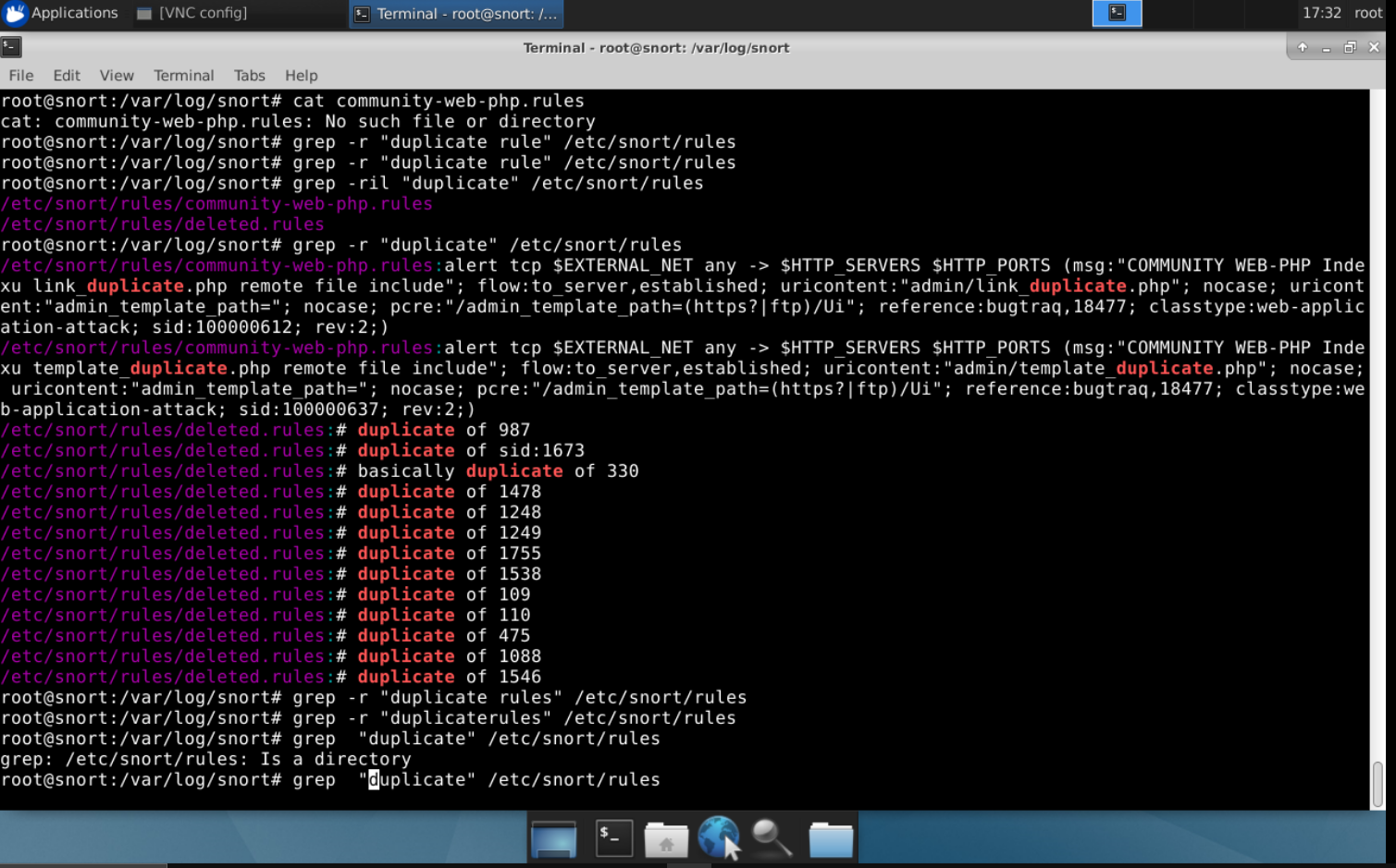 Examine the rules in /etc/snort/rules/ and find the | Chegg.com