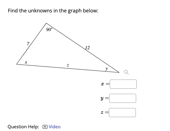 Solved Find the unknowns in the graph below: | Chegg.com