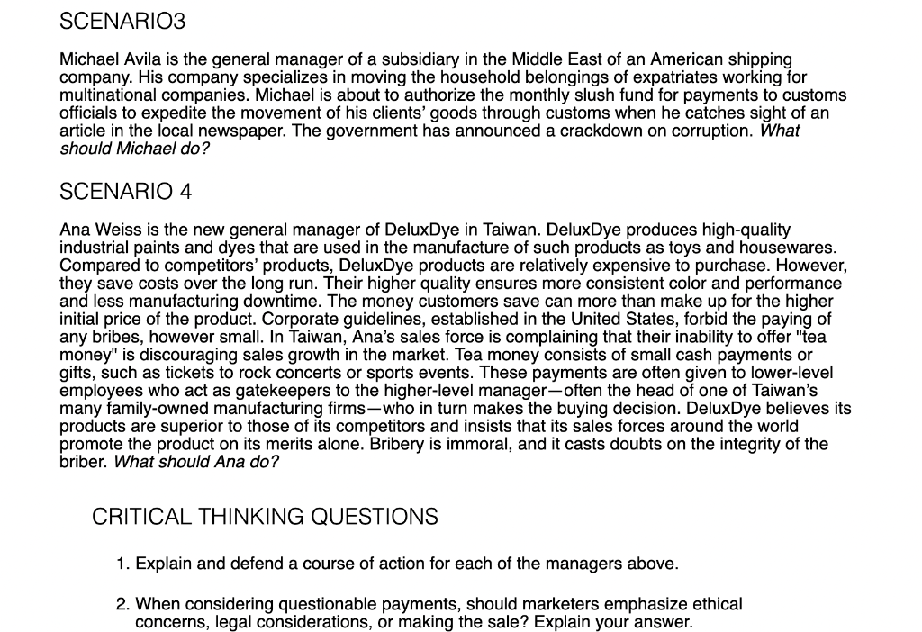Solved I need help finding solutions to these 2 scenarios. | Chegg.com