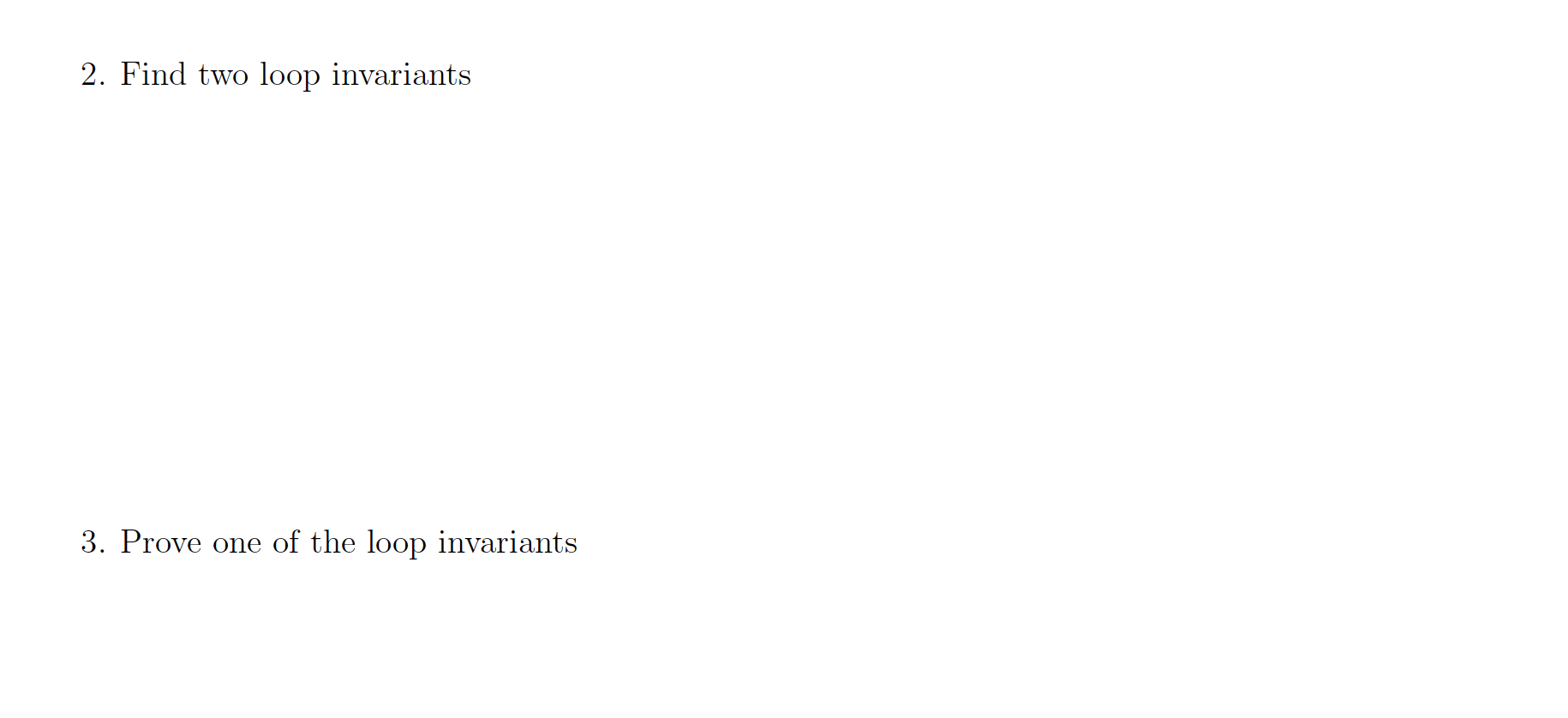 Solved Question 1 - Invariants Consider the following | Chegg.com
