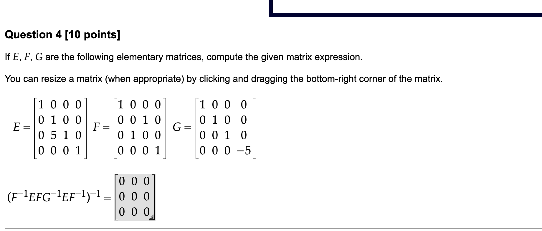 Solved Question 4 [10 points] If E, F, G are the following | Chegg.com