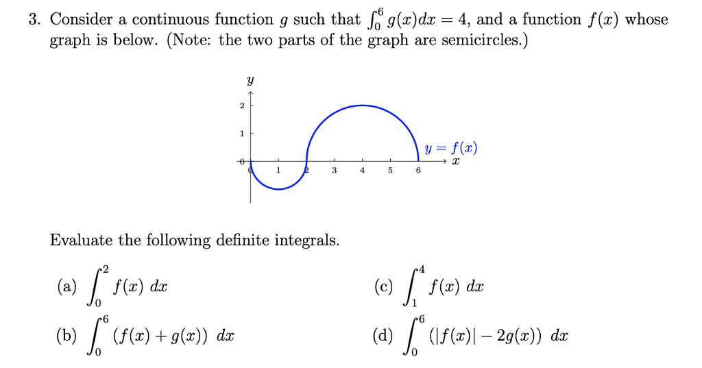 Solved 3 Consider A Continuous Function G Such That Jo