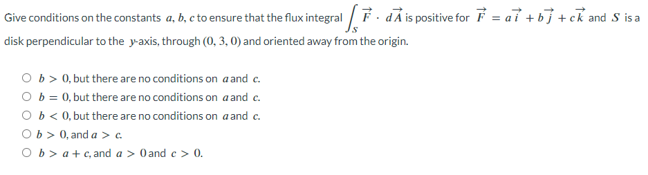 Solved Give conditions on the constants \\( a, b, c \\) to | Chegg.com