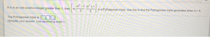 Solved If m is an odd positive integer greater than 1, then | Chegg.com