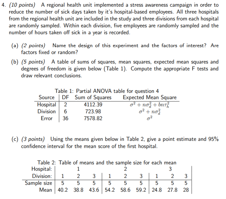 Factors can either be fixed or random. A factor is | Chegg.com