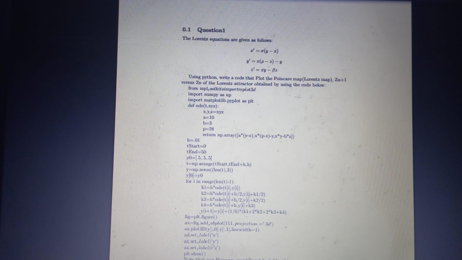 Solved Hello I Need To Write A Code Using Python To Plot 0747