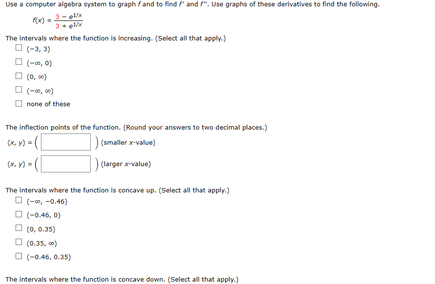 Solved Use a computer algebra system to graph f and to find | Chegg.com
