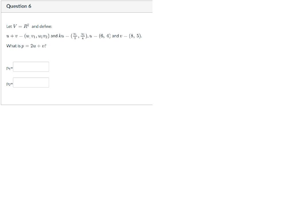 Solved Let V=R2 and define: u+v−(u:v1,u2v2) and | Chegg.com
