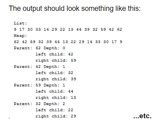 Solved Modify the class Heap by adding a method printHeap() | Chegg.com