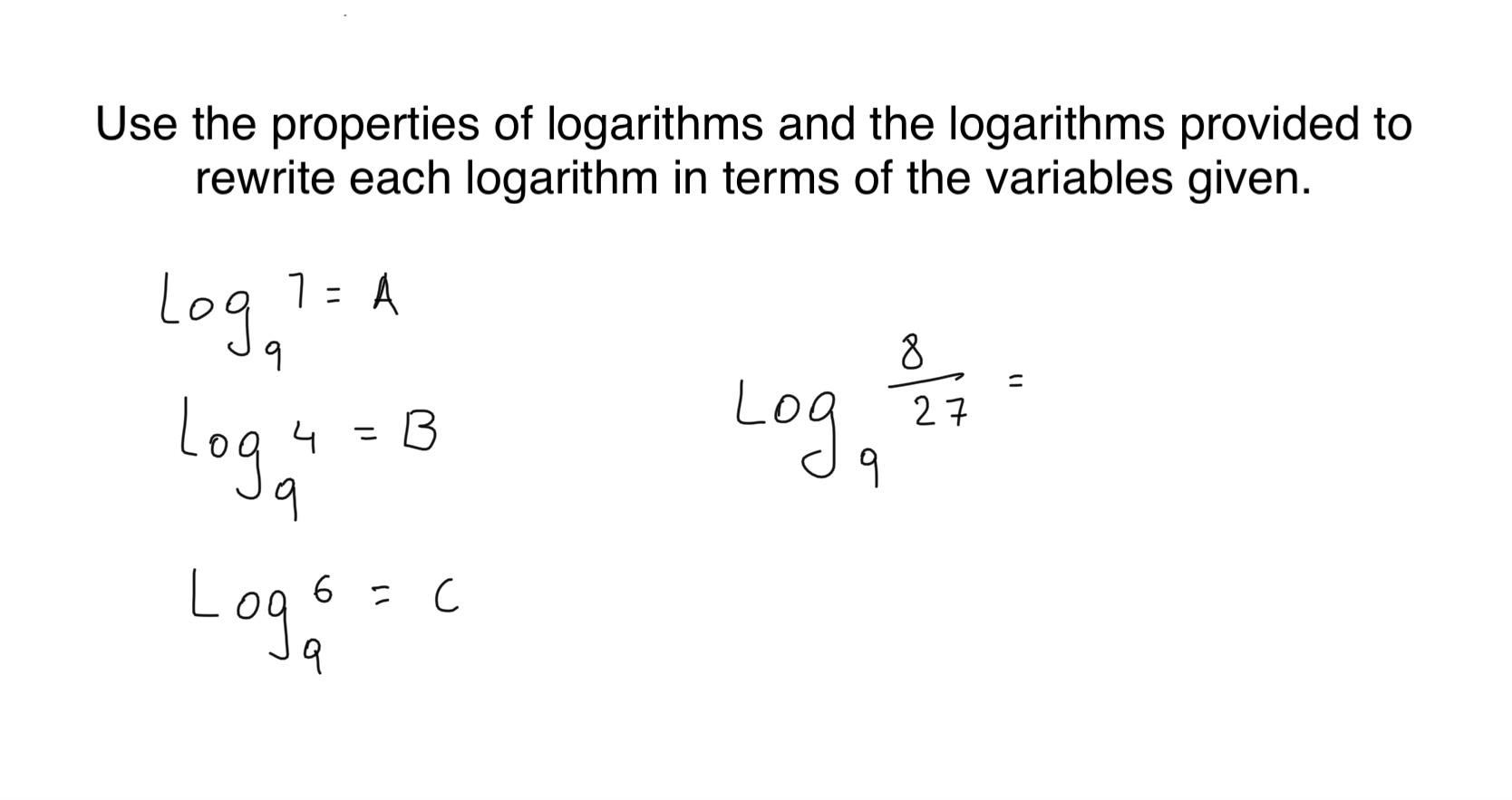 Solved Use the properties of logarithms and the logarithms | Chegg.com