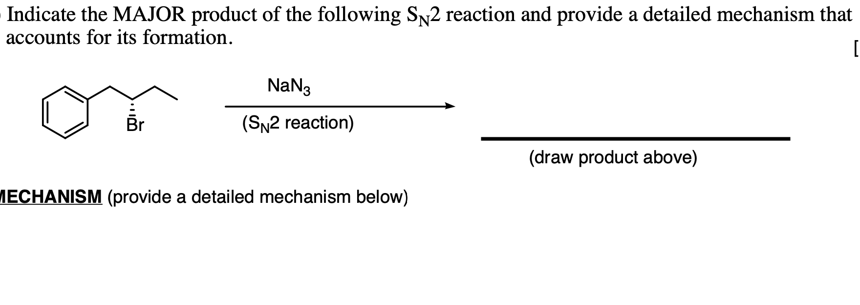 Solved Indicate the MAJOR product of the following Sn2 | Chegg.com