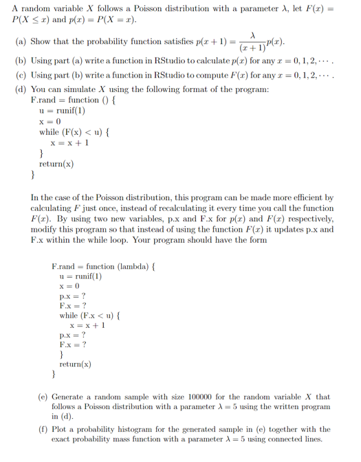 Solved A random variable X follows a Poisson distribution | Chegg.com