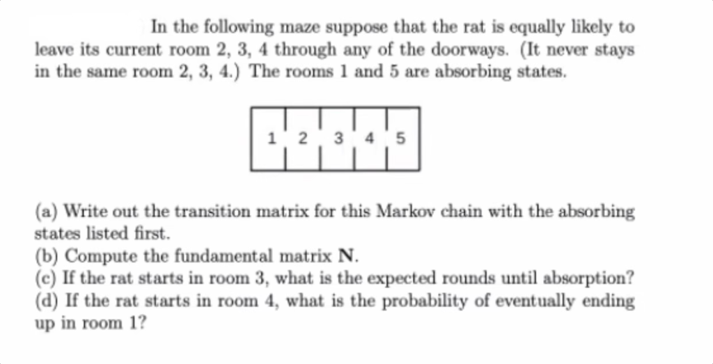 Solved In the following maze suppose that the rat is equally | Chegg.com
