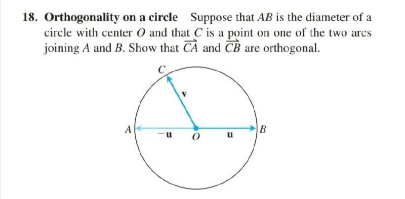 Solved 18. Orthogonality on a circle Suppose that AB is the | Chegg.com