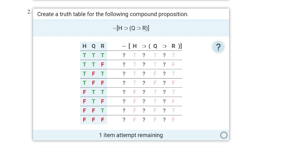2. Create a truth table for the following compound | Chegg.com