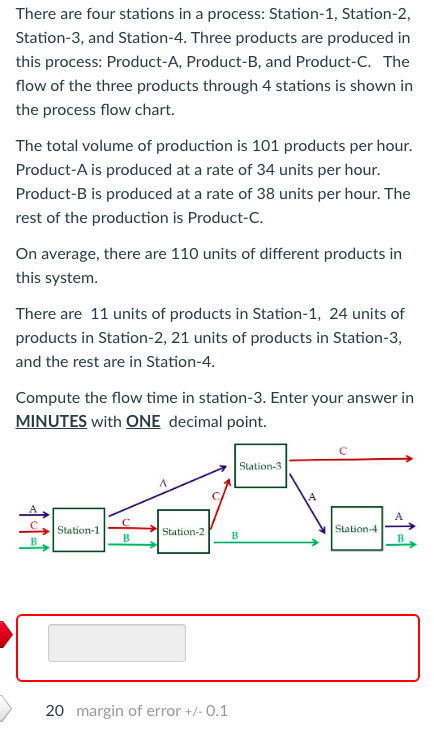 Solved There are four stations in a process: Station-1, | Chegg.com