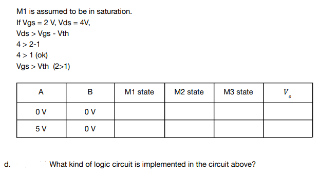 Solved Below is an example of an NMOS logic circuit. For all | Chegg.com