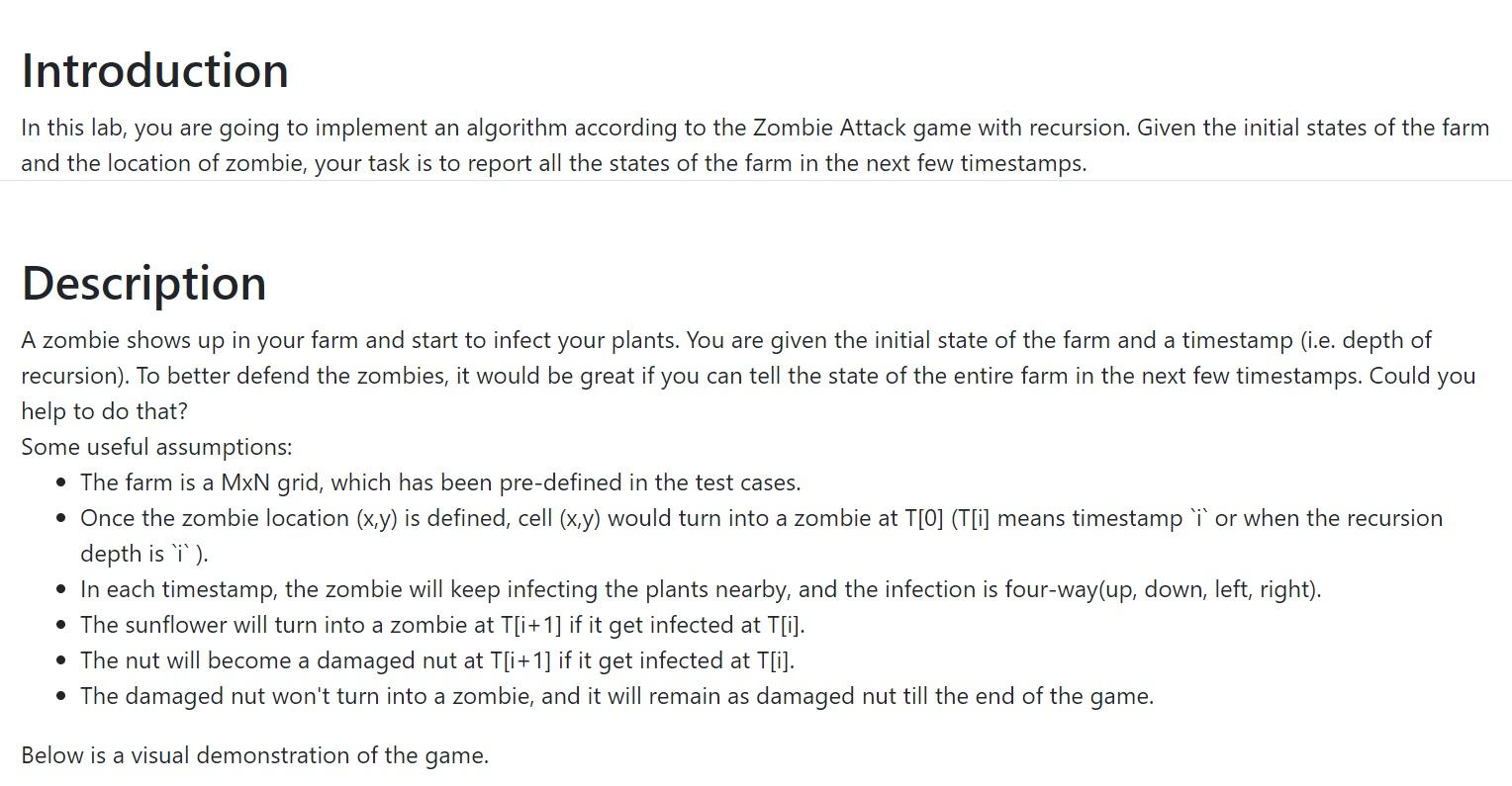 Solved Lab 6: Zombie Attack Figure 1. Plants vs. Zombies, a | Chegg.com