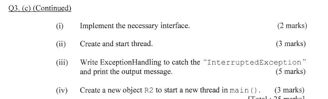 Solved (b) Complete Q3_b method below so that it catches the | Chegg.com