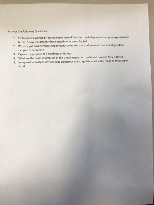 Solved Explain how a paired difference experiment differs | Chegg.com