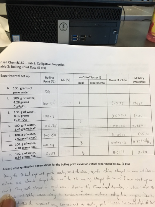 Solved em&162 - Lab 8: Colligative Properties Questions | Chegg.com