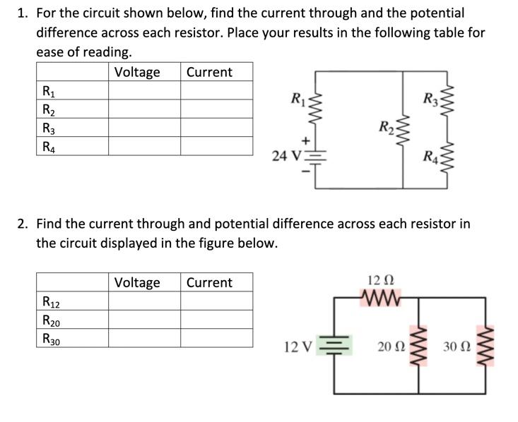 1. For the circuit shown below, find the current | Chegg.com