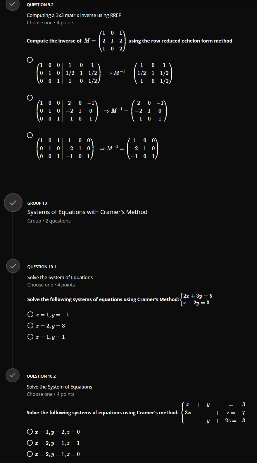 Solved GROUP 3 Minor Determinant an cofactor Group ⋅2 | Chegg.com