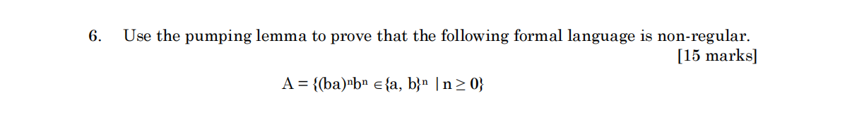 Solved Use the pumping lemma to prove that the following | Chegg.com