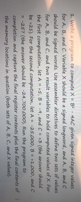Solved Use 68000 Assembly Language To Write Programs That 7575