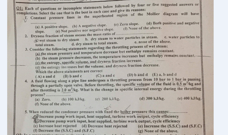 Solved or O1: Each of questions or incomplete statements | Chegg.com