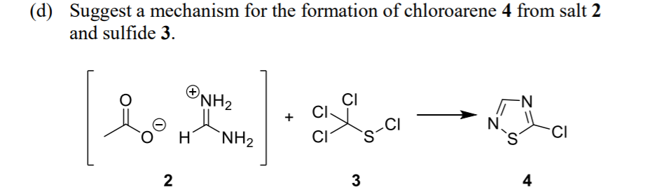 Solved (d) Suggest a mechanism for the formation of | Chegg.com