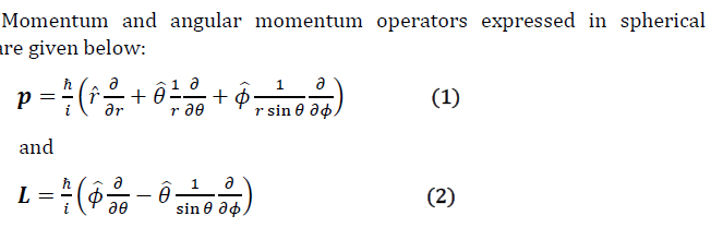 Solved Momentum and angular momentum operators expressed in | Chegg.com
