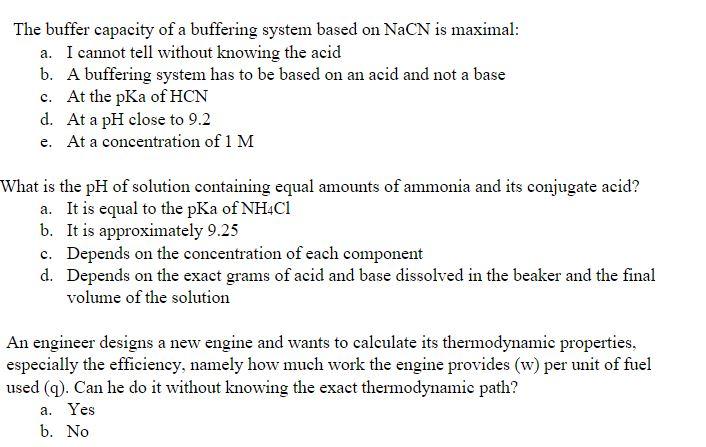 Solved The buffer capacity of a buffering system based on | Chegg.com