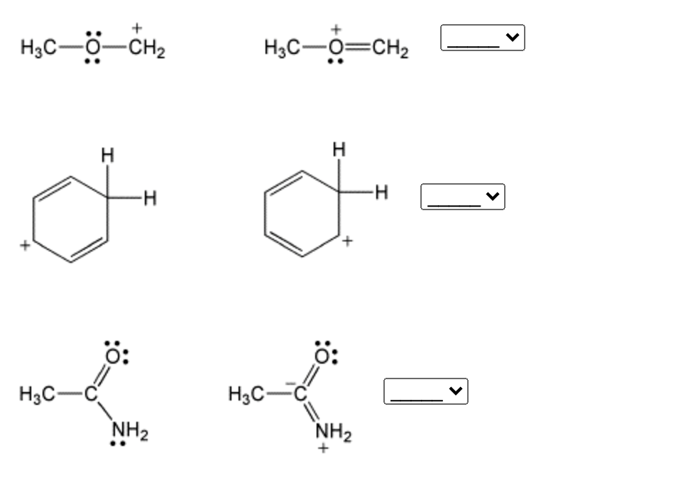 Solved For each example, specify whether the two structures | Chegg.com