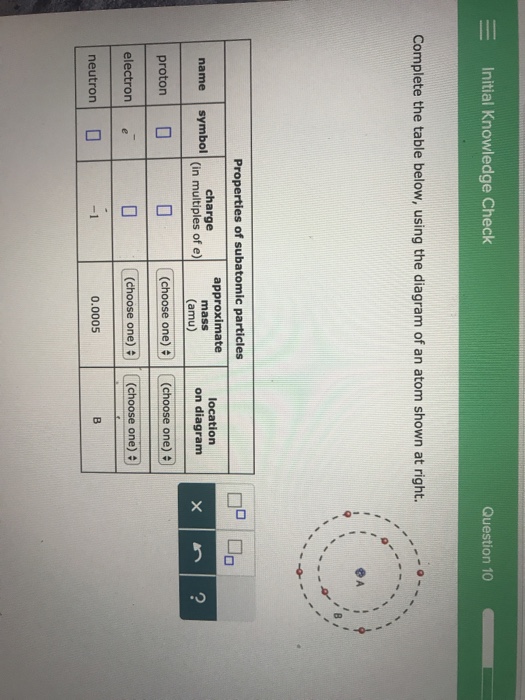 Solved Initial Knowledge Check Question 10 Complete the | Chegg.com