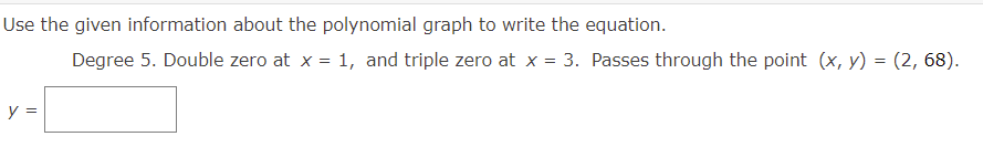 Solved Use the given information about the polynomial graph | Chegg.com