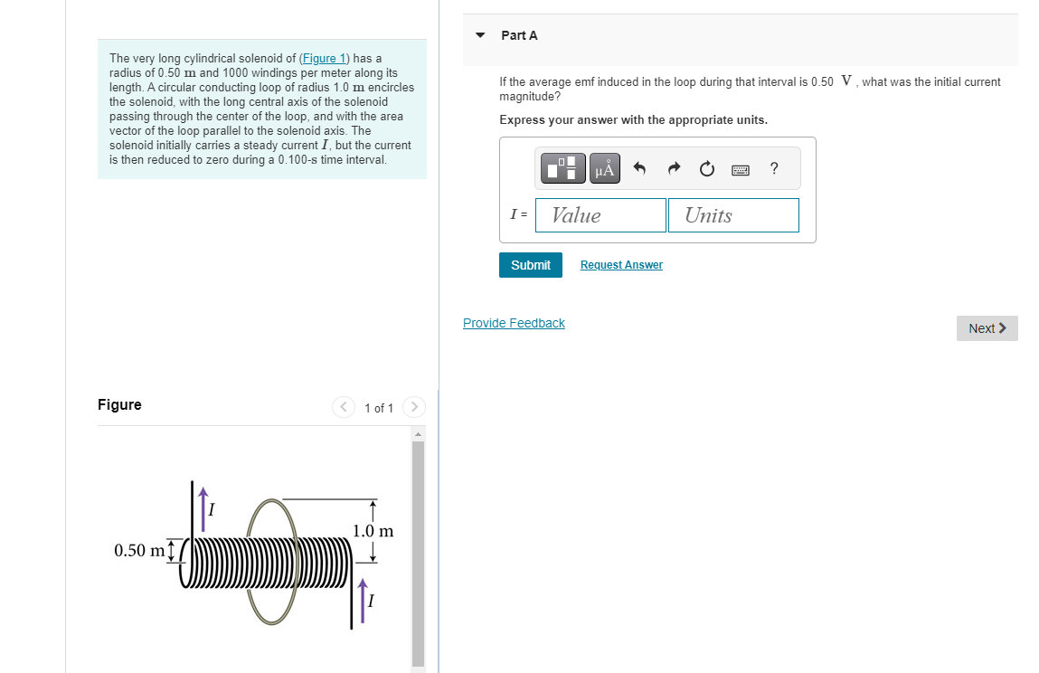 Solved The very long cylindrical solenoid of (Figure 1) ﻿has | Chegg.com